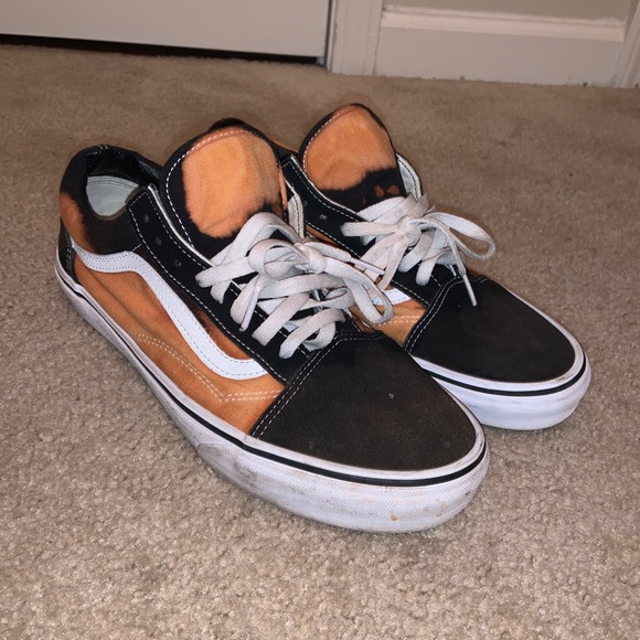Vans | Shoes | Custom Vans Bleached | Poshmark